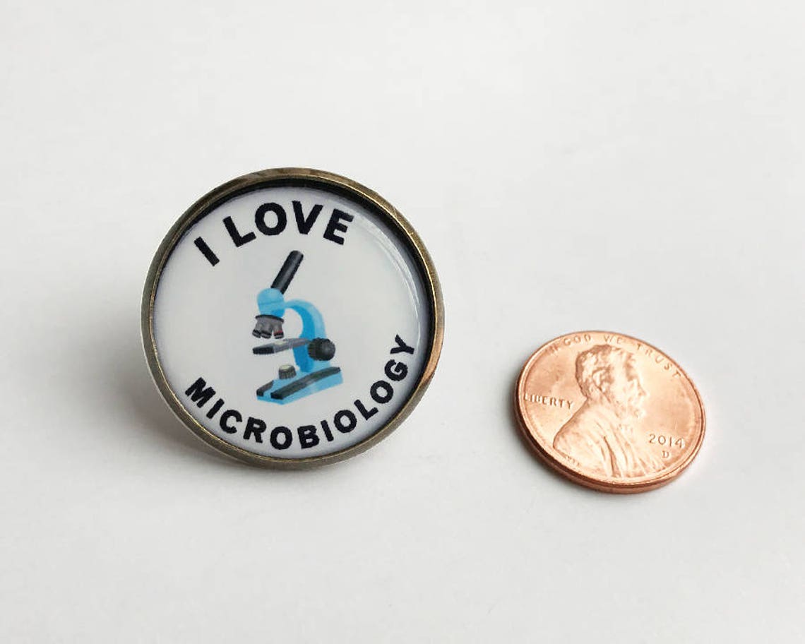 I Love Microbiology Lapel Pin Badge Pin Button - Etsy