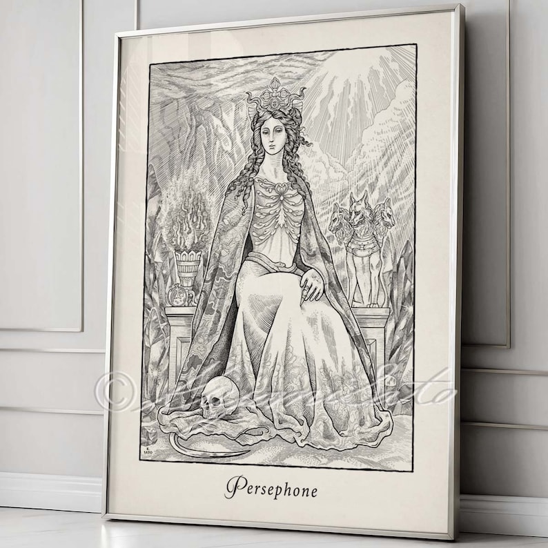 Persephone Greek Myth Art, Orphic Art, Queen of the Underworld, Greek ...