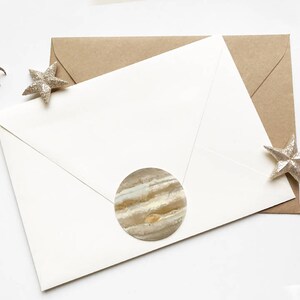 Jupiter Vinyl Sticker, Watercolor Illustration Unique Decal, Laptop ...