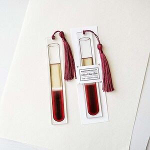 Blood Test Tube Bookmark, Unique Science Gift, Lab Tech Inspired ...