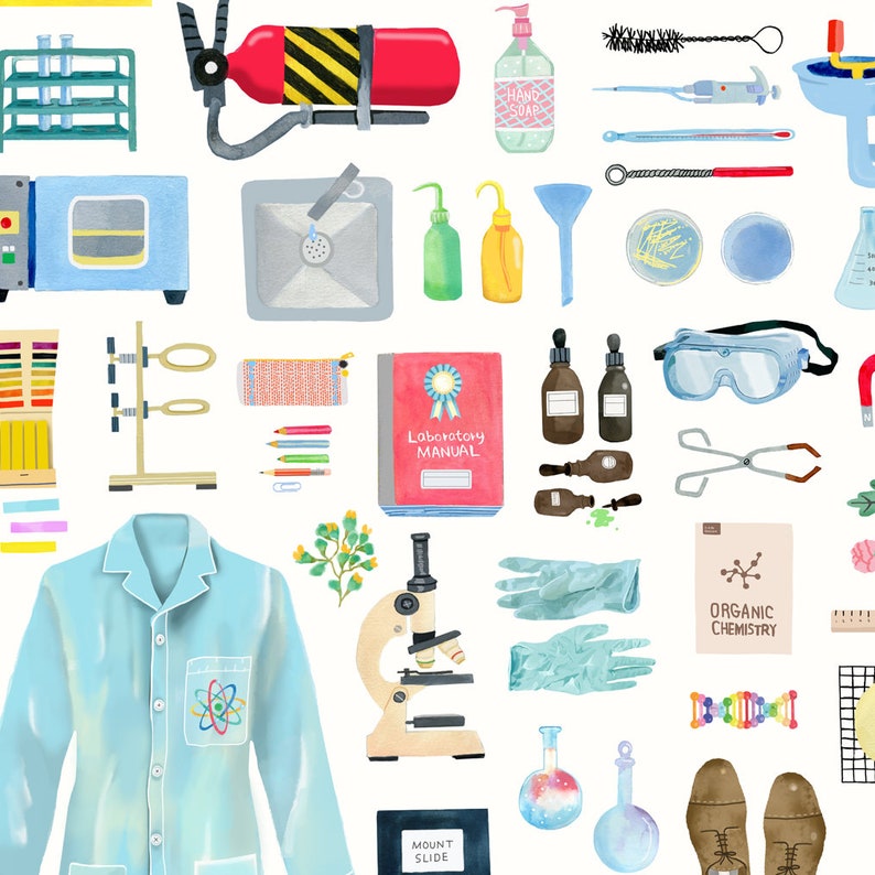 Things in the Science Lab Poster Print Geek Wall Art Decor - Etsy