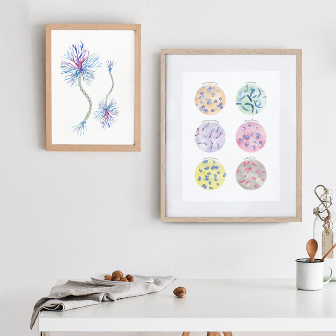 Brewing Microorganism Collection, Microbiology Poster, Science Art ...
