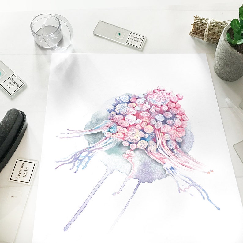 Neoplasm Science Art Print Molecular Biology Poster Wall - Etsy