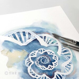 DNA, RNA, DNA Spiral Abstract Art Poster Set of 3, Biology Wall Decor ...