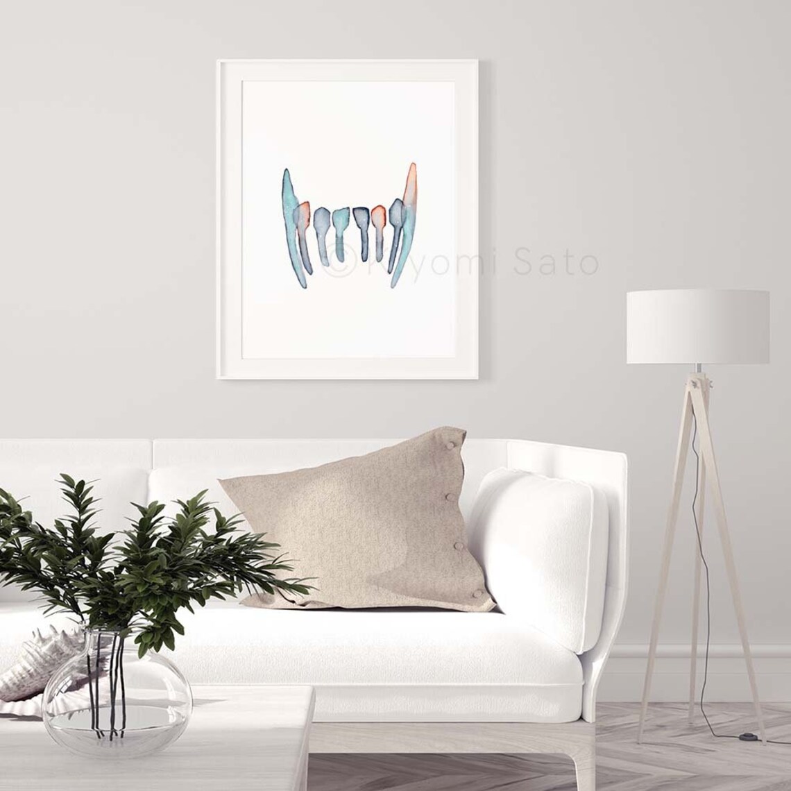 Canine Mandibular Tooth Art Poster Veterinary Dental Print - Etsy