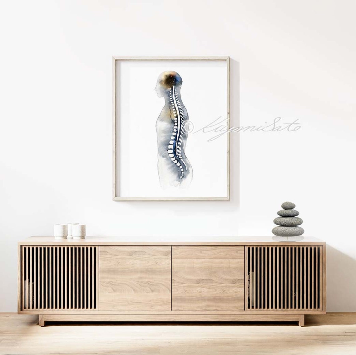 Spine Anatomy Art Vertebrae Orthopedics Art Science Art - Etsy