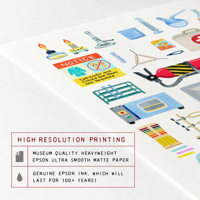 Things in the Science Lab Poster Print Geek Wall Art Decor - Etsy