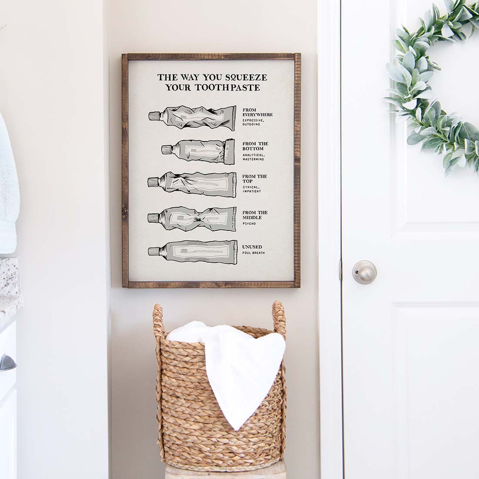 Toothpaste Bathroom Art Print Restroom Decor Poster - Etsy