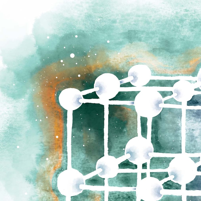 Sodium Chloride Chemical Structure Art Science Break Room - Etsy