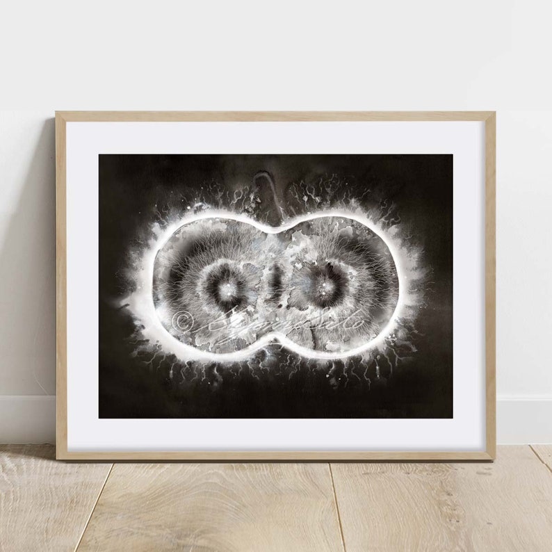 Luminous Cell Division Art Print Science Art Microbiology - Etsy