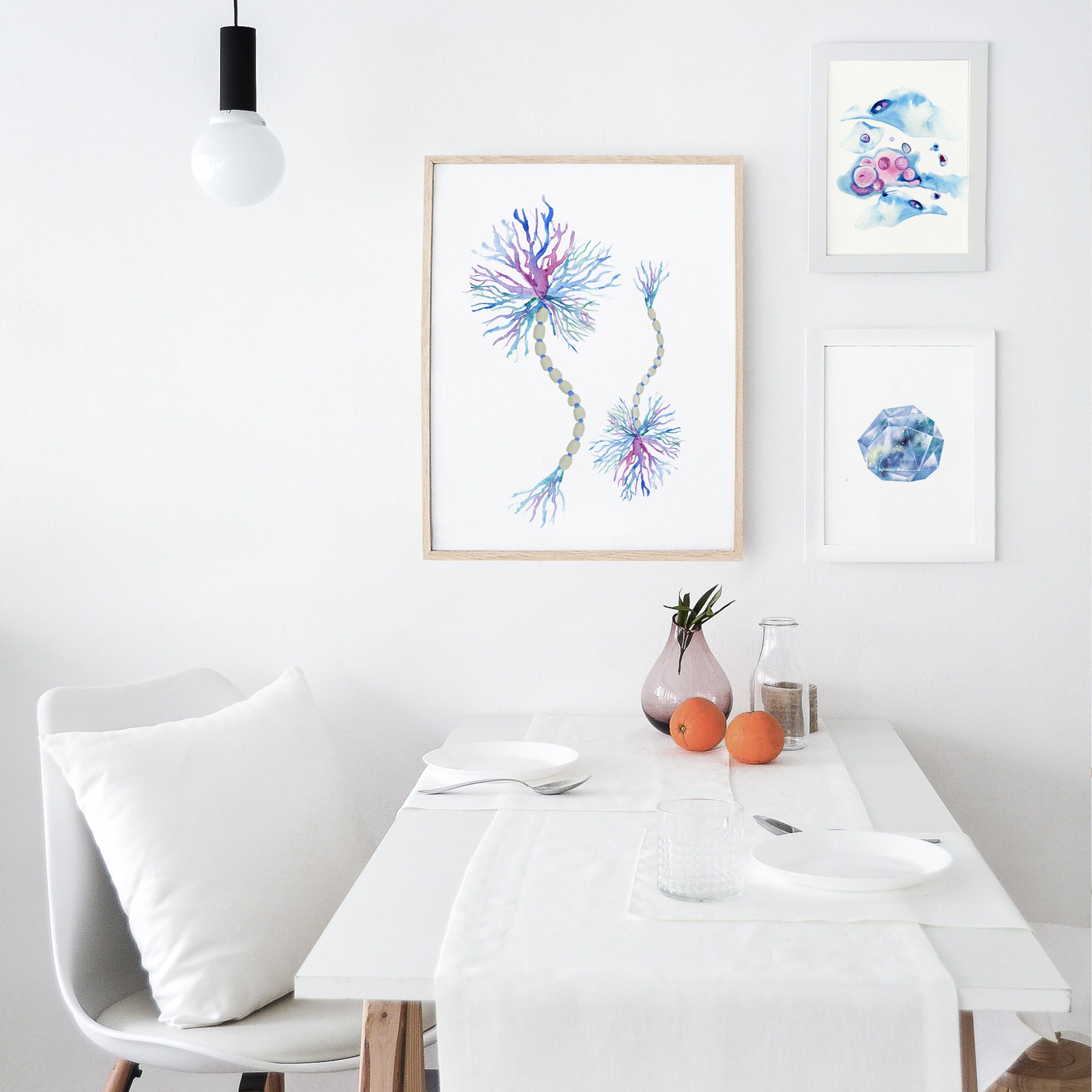 Neuron Poster Science Art Nervous System Print wall decor | Etsy