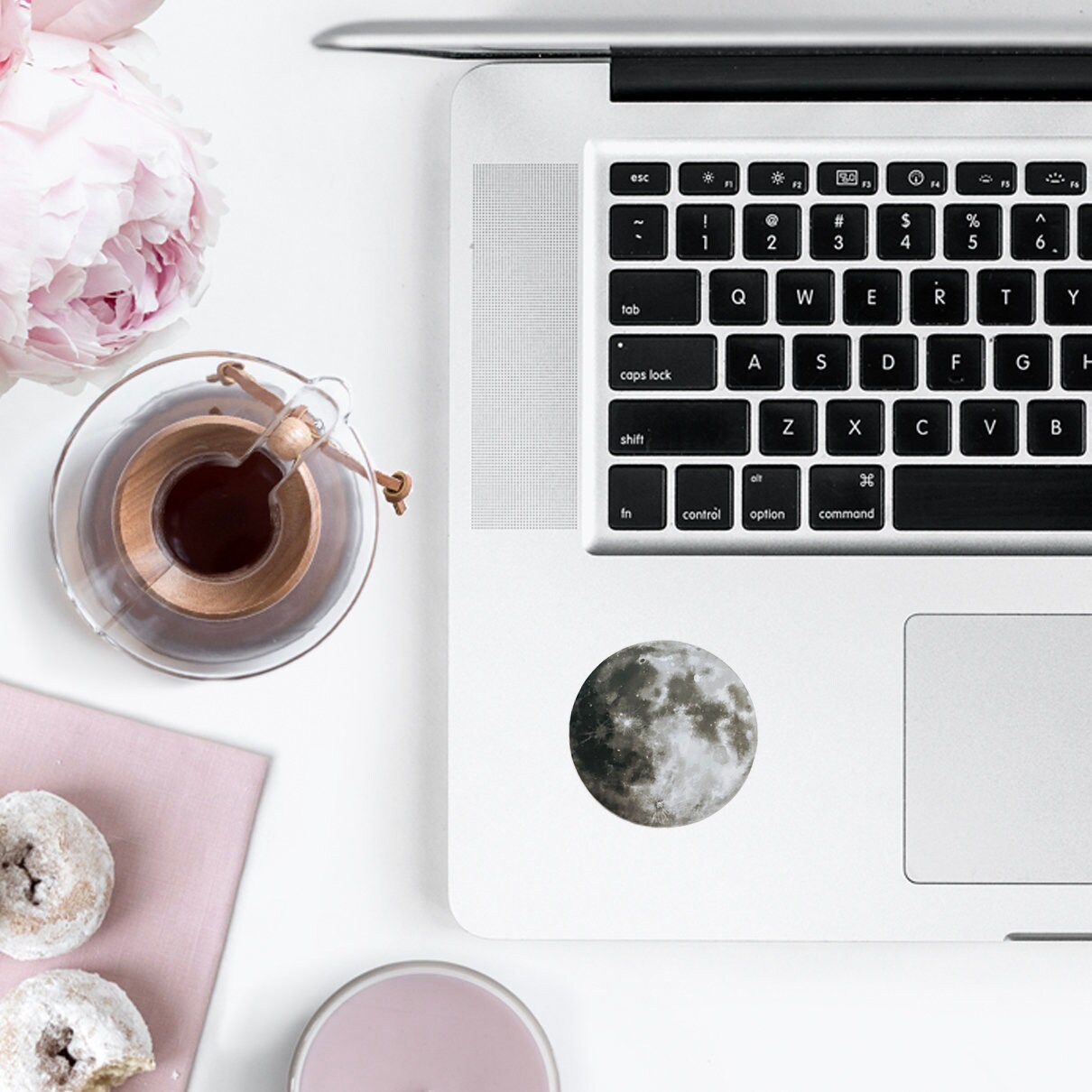 Moon Vinyl Sticker 2 Inches Unique Moon Decal Laptop Sticker | Etsy