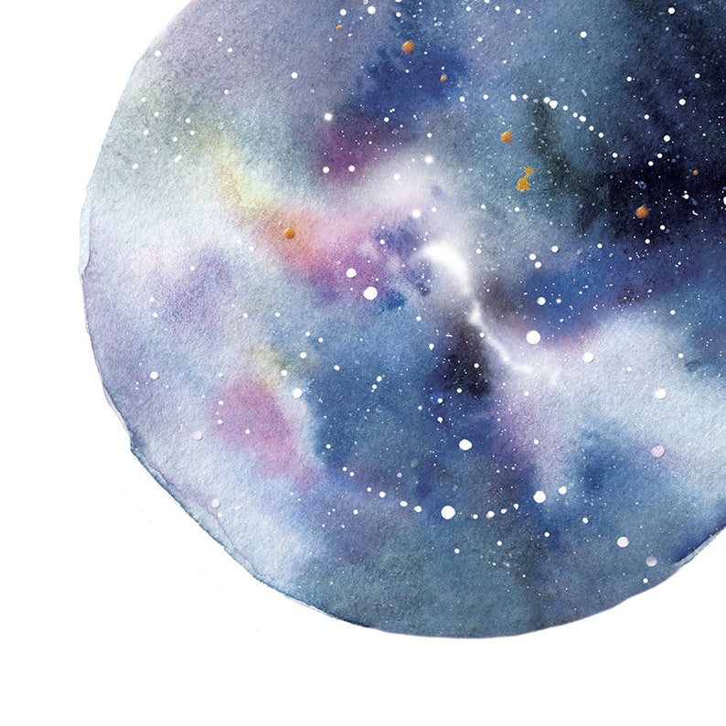 Hoag's Object Galaxy Watercolor Art Print Wall Decor - Etsy