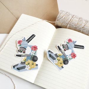 Microscope Vinyl Sticker, Unique Science Biology Sticker Decal - Etsy