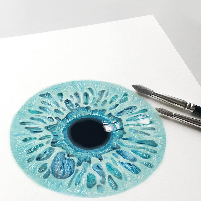 Iris Art Eye Biology Poster Science Art Print Ophthalmology - Etsy