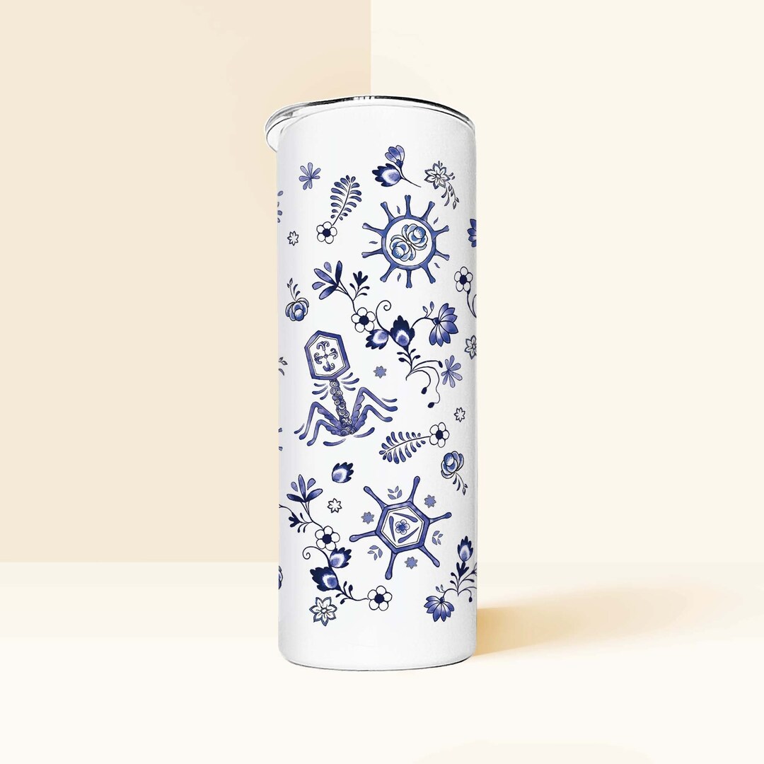 Virus Art Tumbler 20 Oz, Slim Stainless Steel Insulated Tumbler, Keeps ...