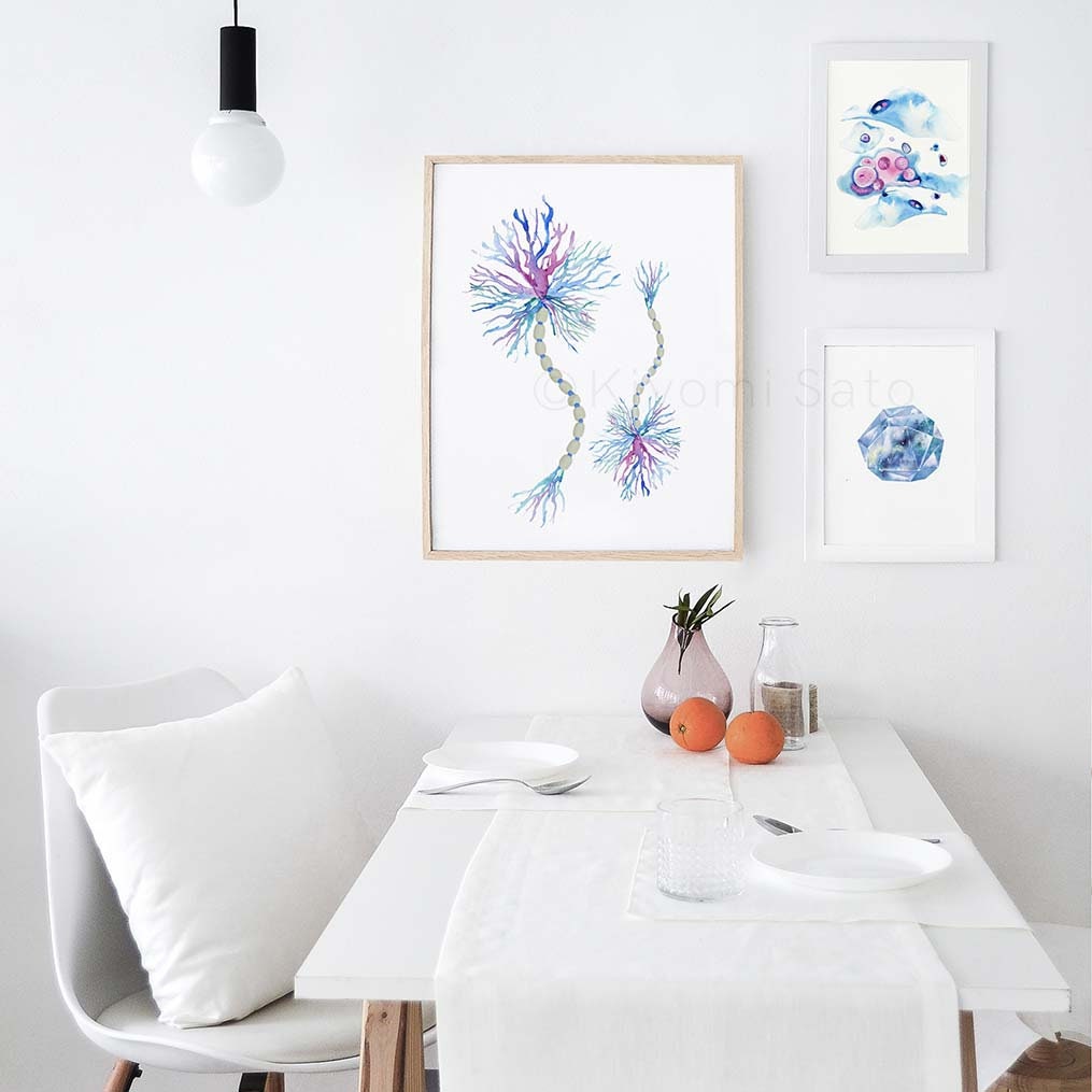 Neuron Poster Science Art Nervous System Print Neurology - Etsy