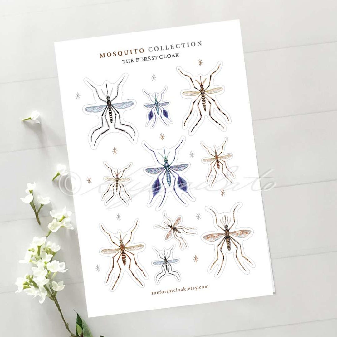 Mosquito Sticker, Mosquito Collection Sticker, Microbiology Stationery ...