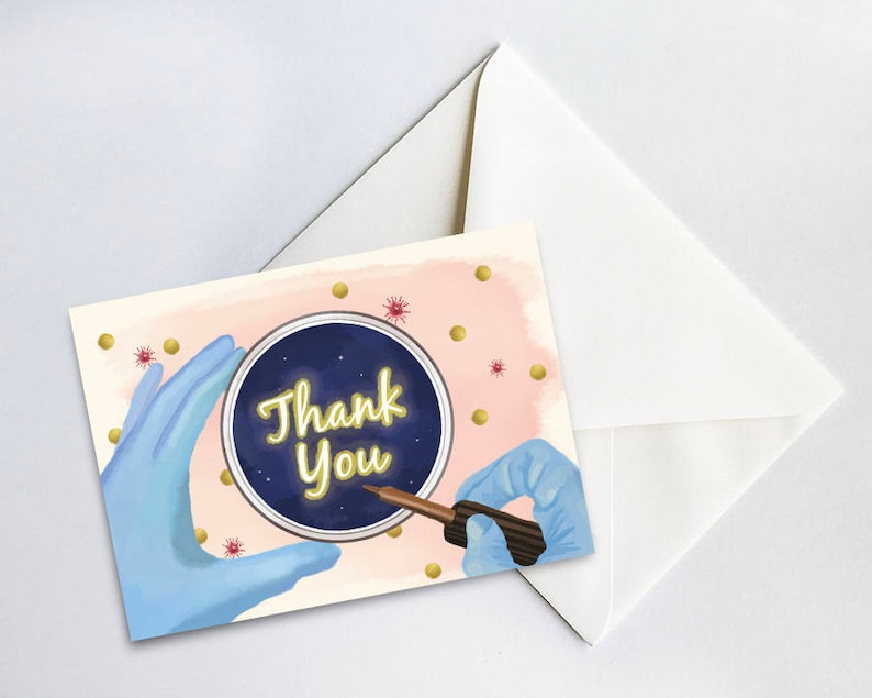 Thank You Card for Microbiology professor Chemistry Biology | Etsy