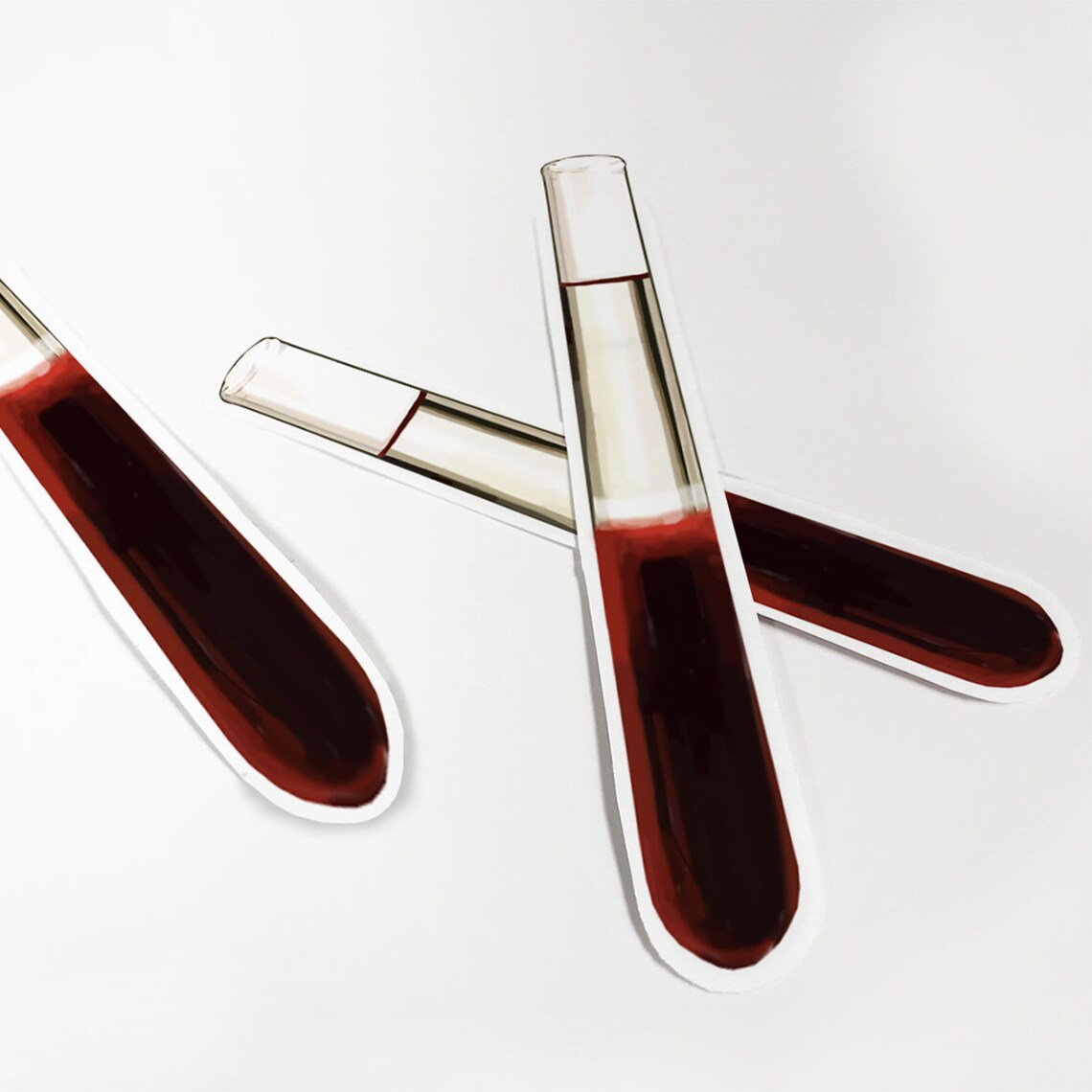 Blood Test Tube Sticker Blood Plasma Vinyl Sticker Unique - Etsy