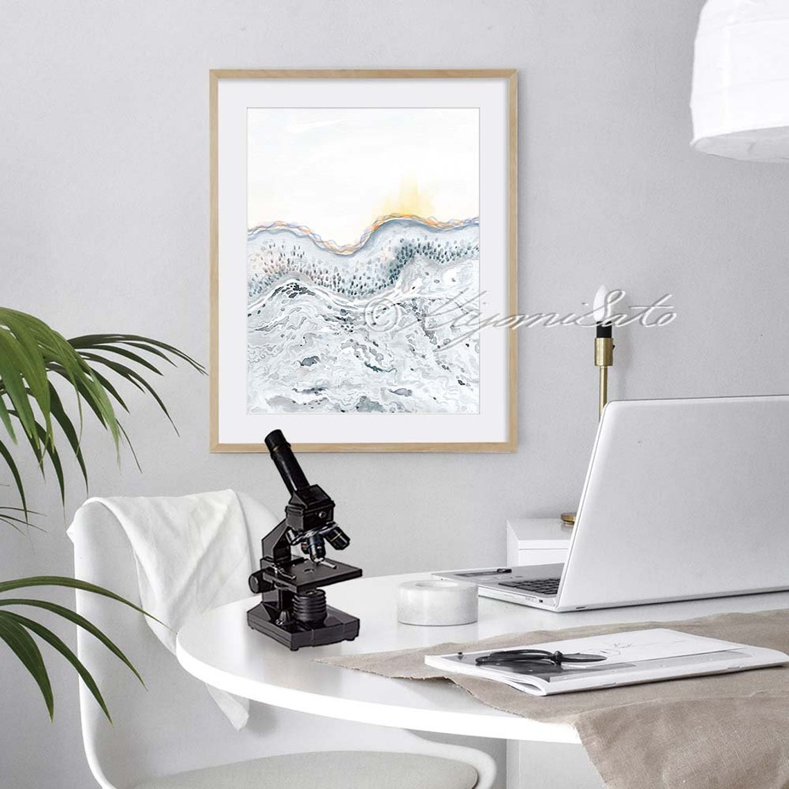 Epidermis Art Poster Histology Watercolor Art Dermatology - Etsy