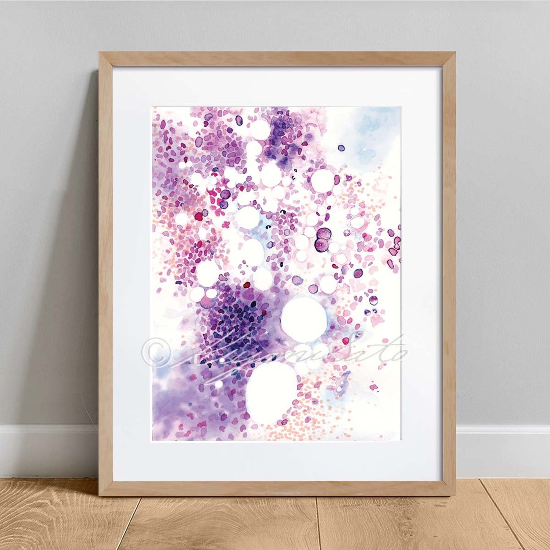 Dog Bone Marrow Histology Art Poster, Veterinary Art, Canine Histology ...