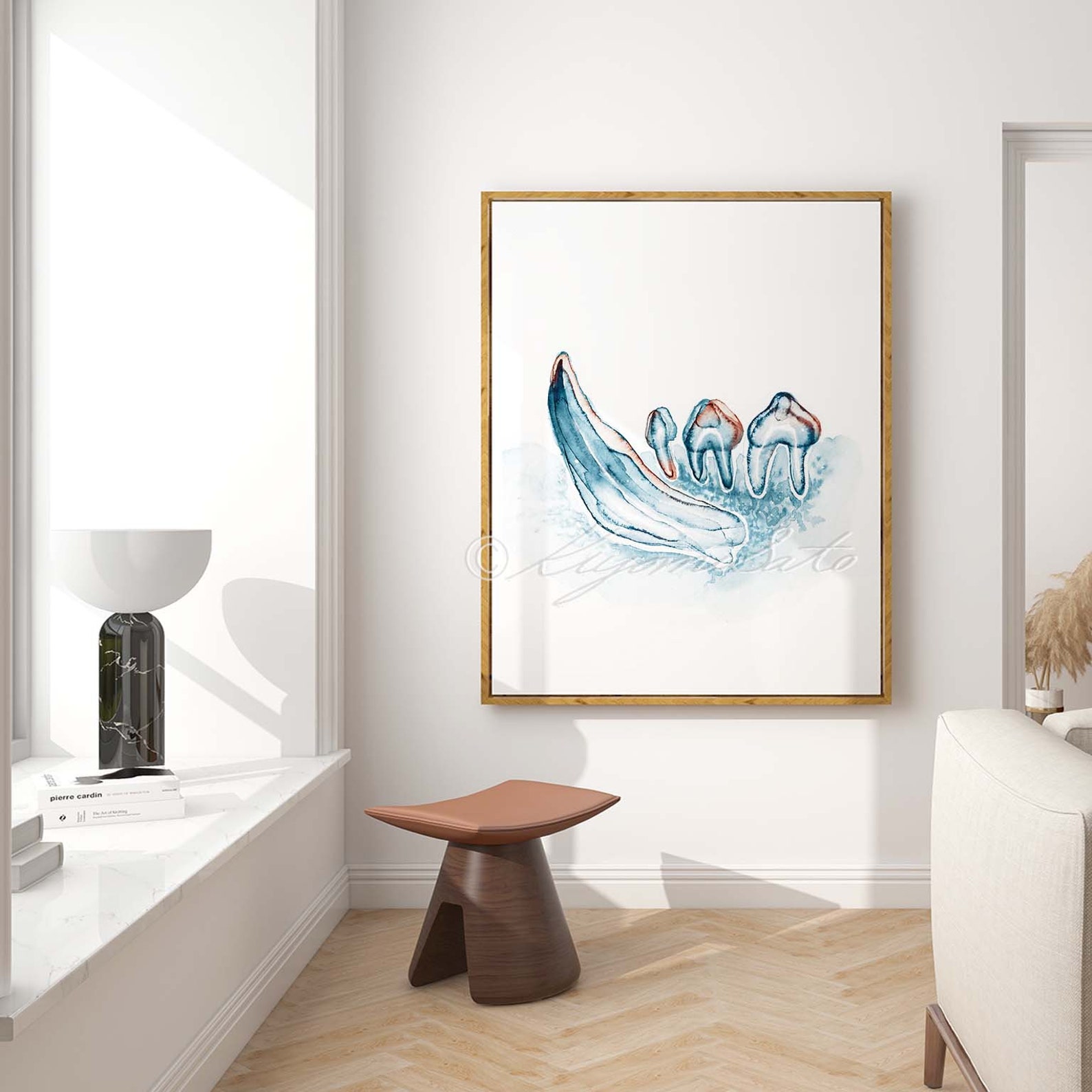 Endodontics Dentistry Art Tooth Poster, Vet Dental Print, Dog Cat Vet ...