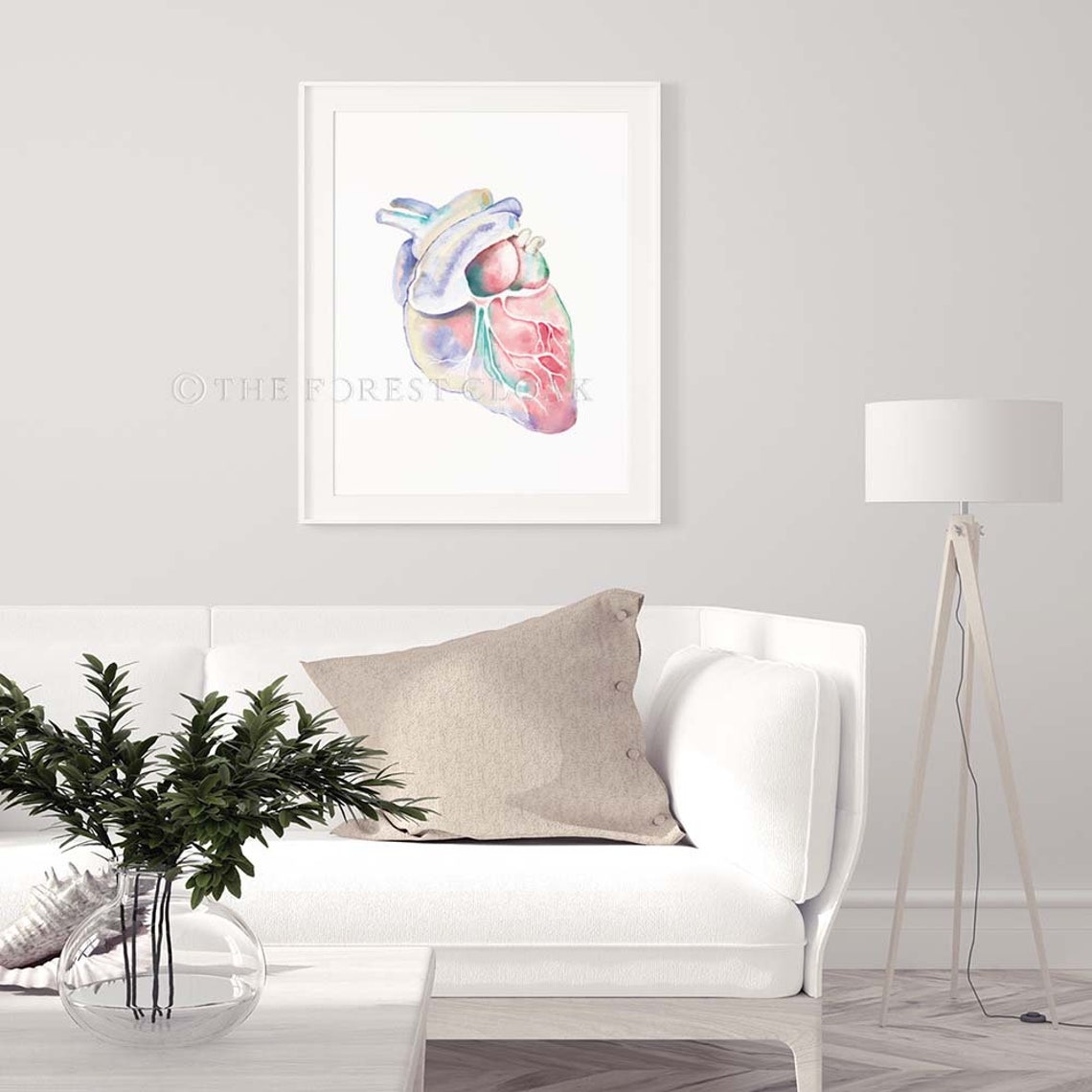 Canine Heart Anatomy Art Print Veterinary Decor Dog Biology - Etsy