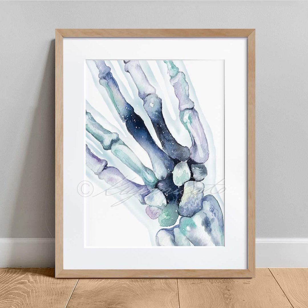 Carpal Bones Abstract Art Poster, Hand Anatomy Wall Decor, Occupational ...