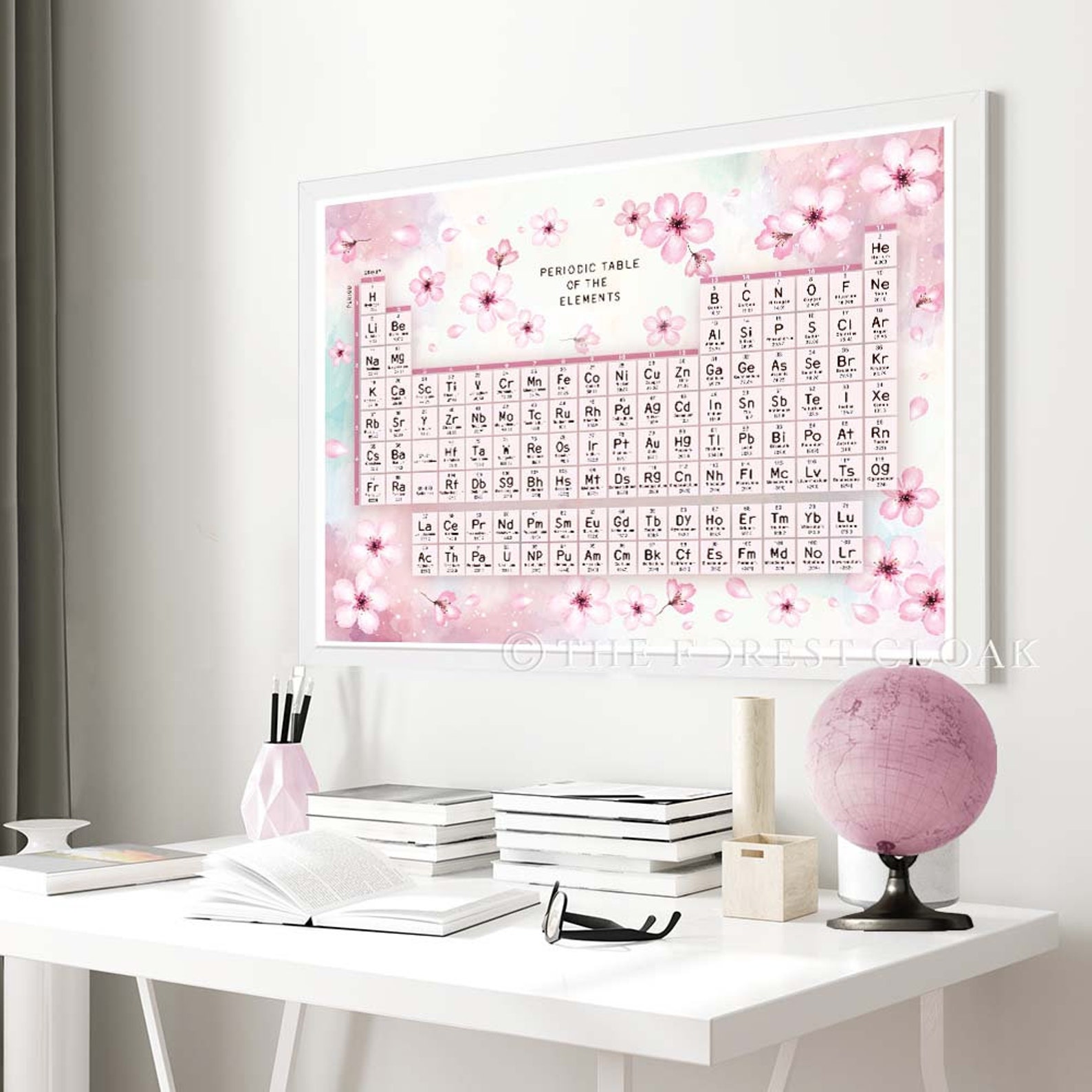 Sakura Periodic Table of the Chemical Elements Poster Print - Etsy