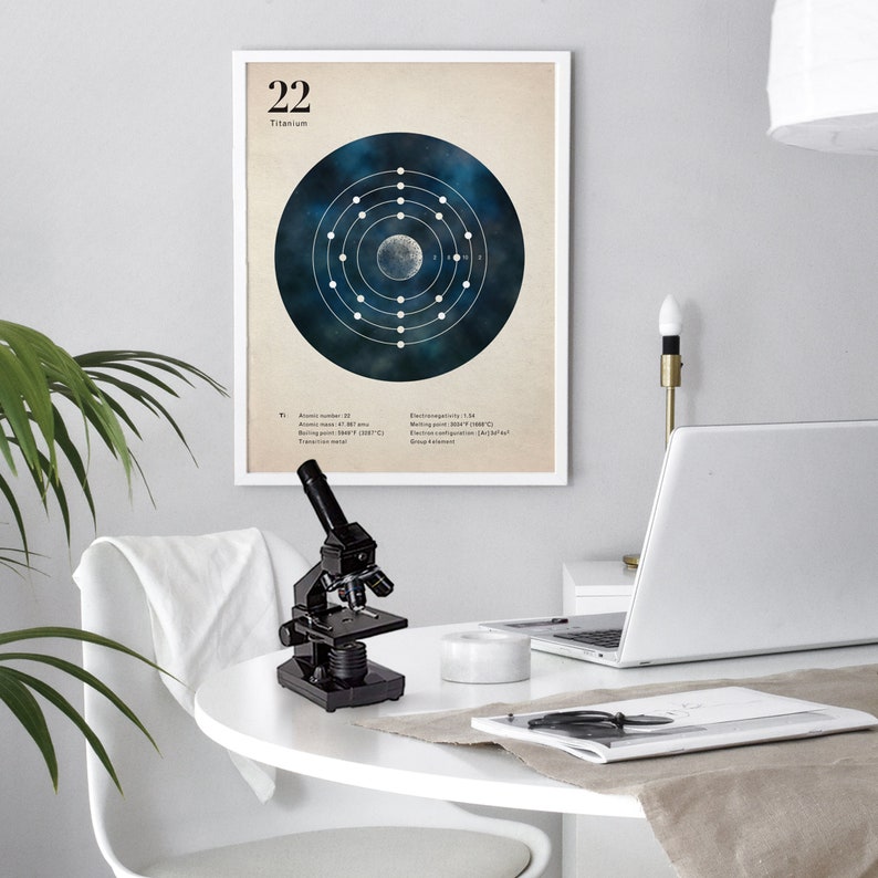 Titanium Electron Shells Poster Science Art Print Wall - Etsy