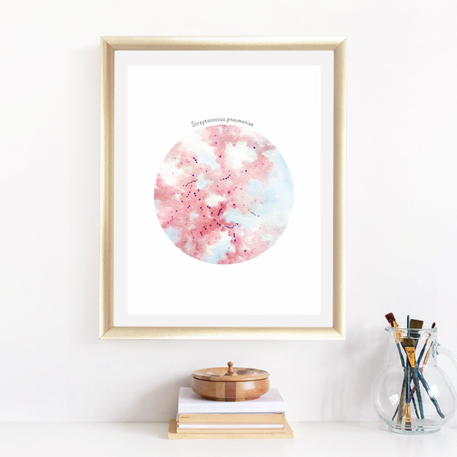 Streptococcus Pneumoniae Science Art Print Bacteria Poster | Etsy