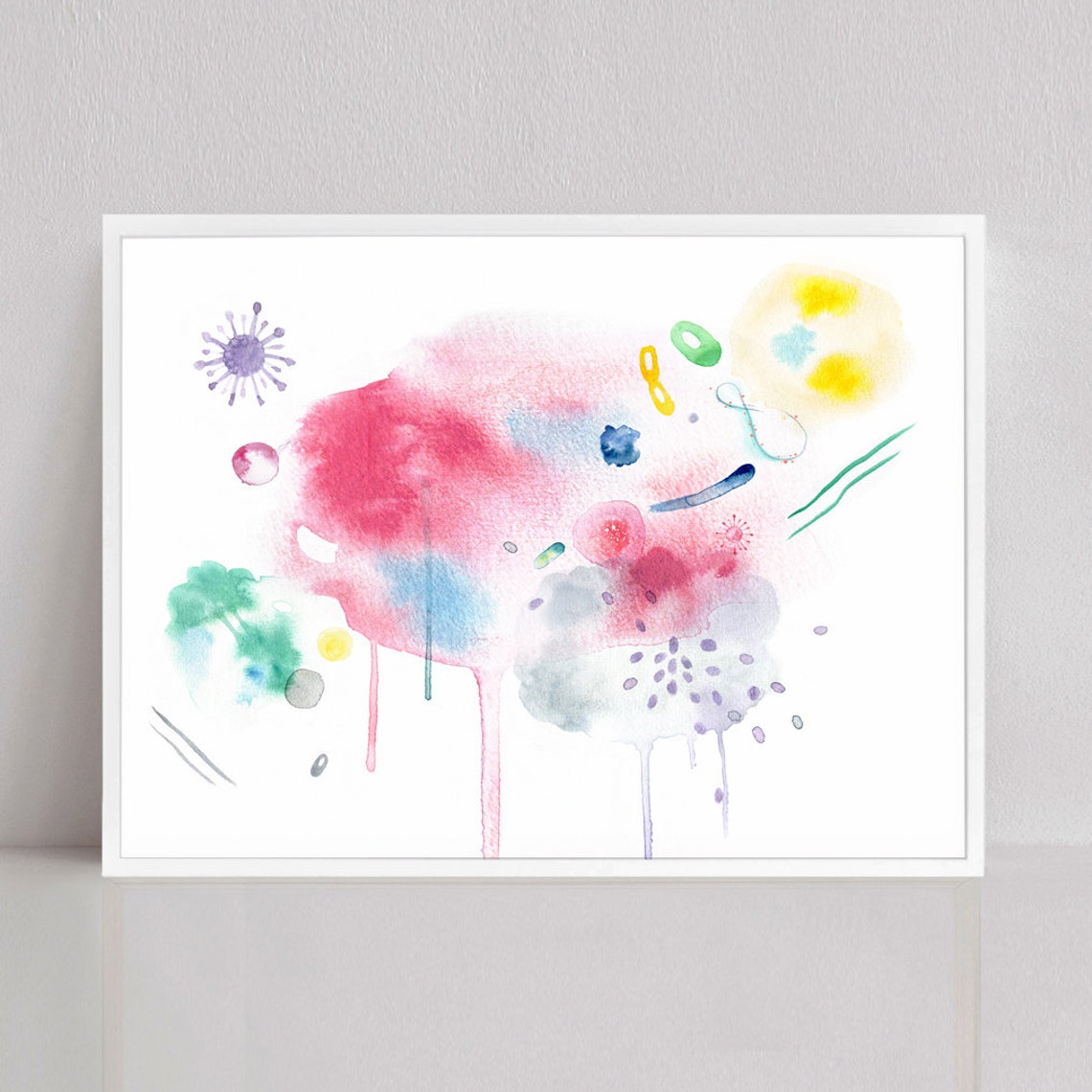 Bacteria Culture Microbiology Watercolor Abstract Painting - Etsy