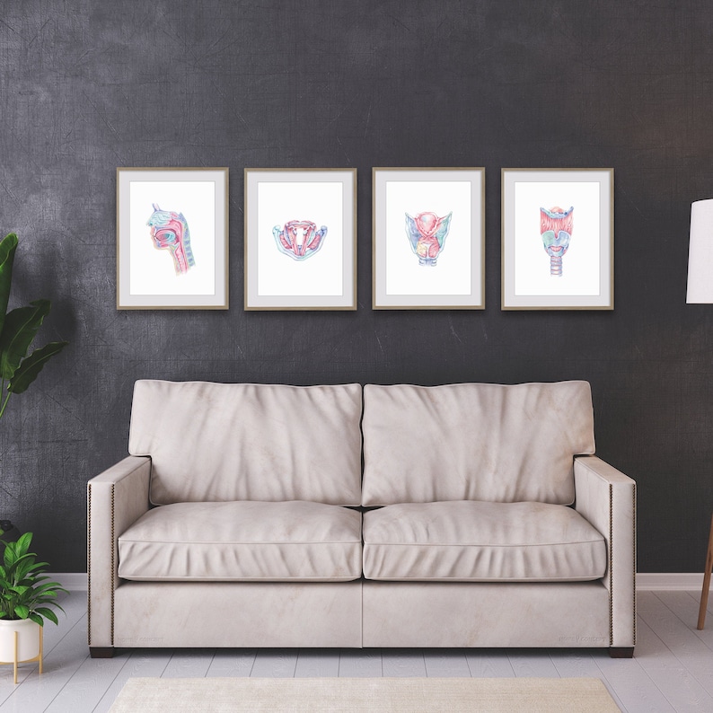 SLP Art 4 Print Set Speech Language Pathology Art Poster | Etsy