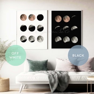 Lunar Eclipse Poster, Astronomy Art, Lunar Art Print, Moon Minimalist ...