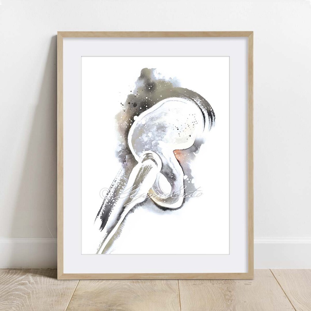 Ilium Orthopedics Art Print, Hip Bone Science Art Poster, Human Anatomy ...