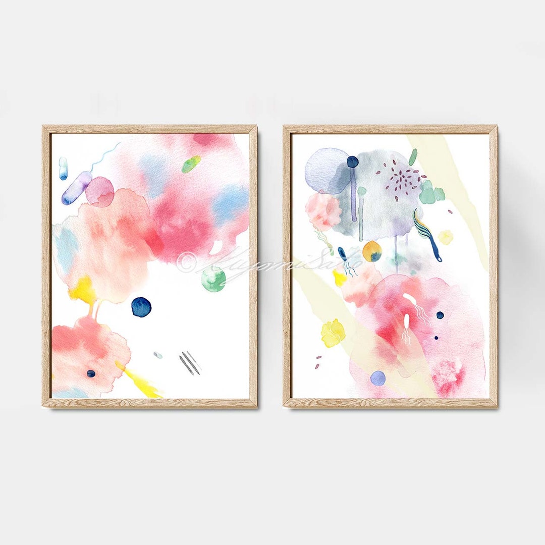 Bacteria Flagellum Art Set of 2, Microbiology Wall Decor, Science Art ...