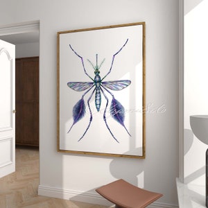 Sabethes Cyaneus Mosquito Poster, Science Art, Microbiology Art, Vector ...