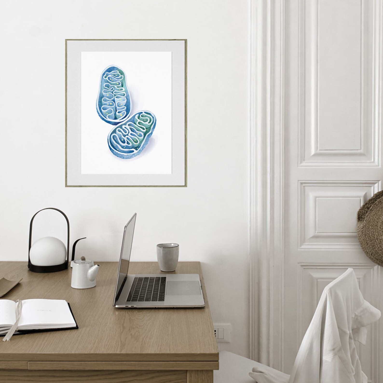 Mitochondria Cross Section Art Print, Science Art Poster, Biology Print ...