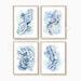 Set of 4 Genetics Posters, DNA, RNA, DNA Spiral, Chromosomes Science ...