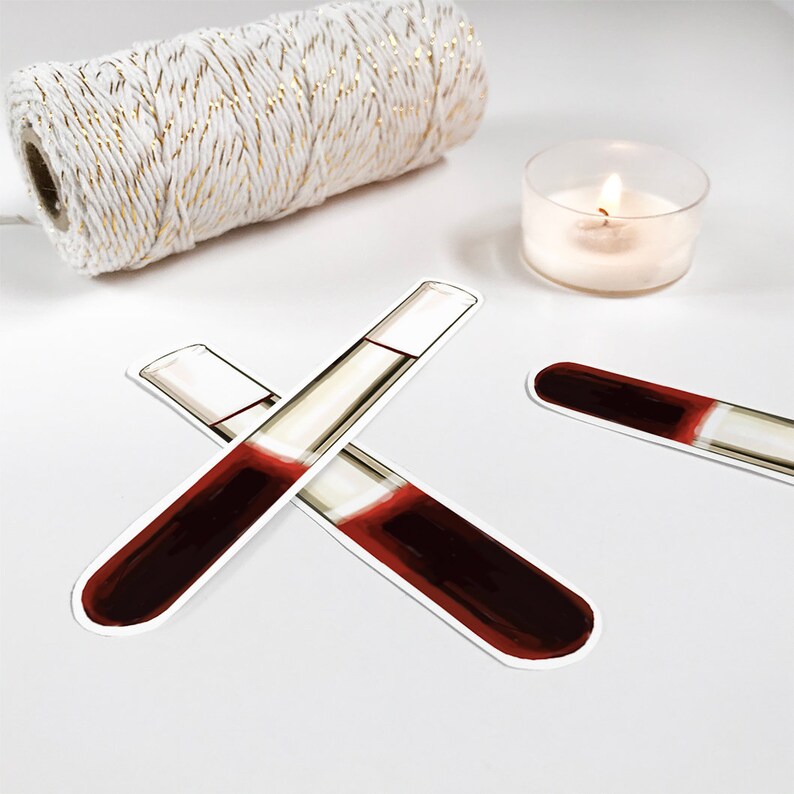 Blood Test Tube Sticker Blood Plasma Vinyl Sticker Unique - Etsy