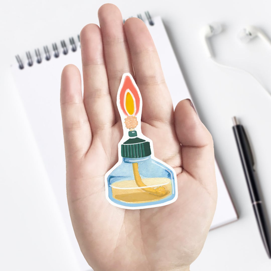 Chemistry Alcohol Burner Vinyl Sticker, Unique Science Sticker Decal - Etsy