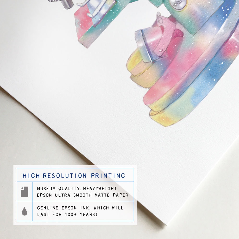 Microscope Watercolor Science Art Print Microbiology Wall | Etsy