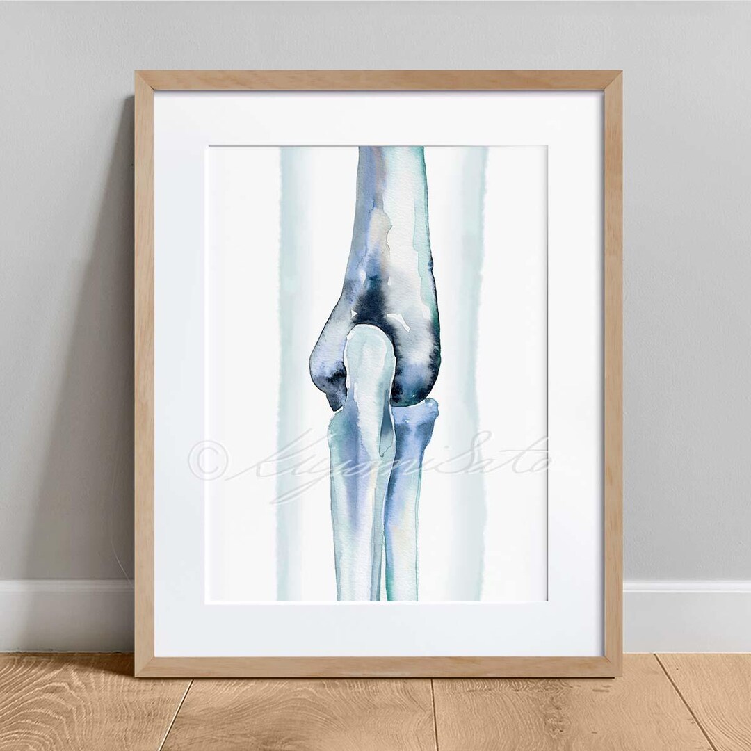 Elbow Joint Posterior View Abstract Art Poster, Hand Anatomy Wall Decor ...