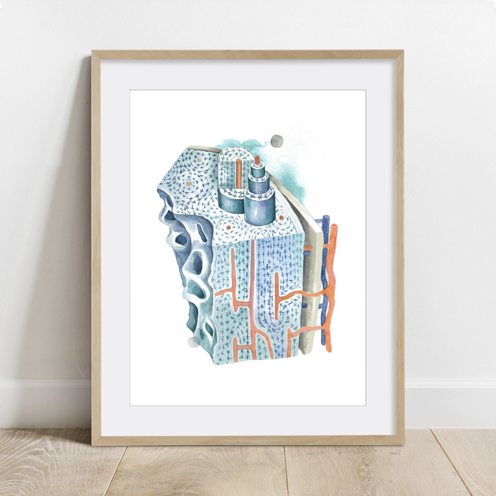 Haversian System Bone Structure Science Art Poster Biology - Etsy