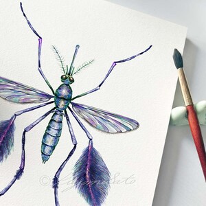 Sabethes Cyaneus Mosquito Poster, Science Art, Microbiology Art, Vector ...