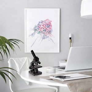 Neoplasm Science Art, Print, Molecular Biology Poster, Biology Wall ...