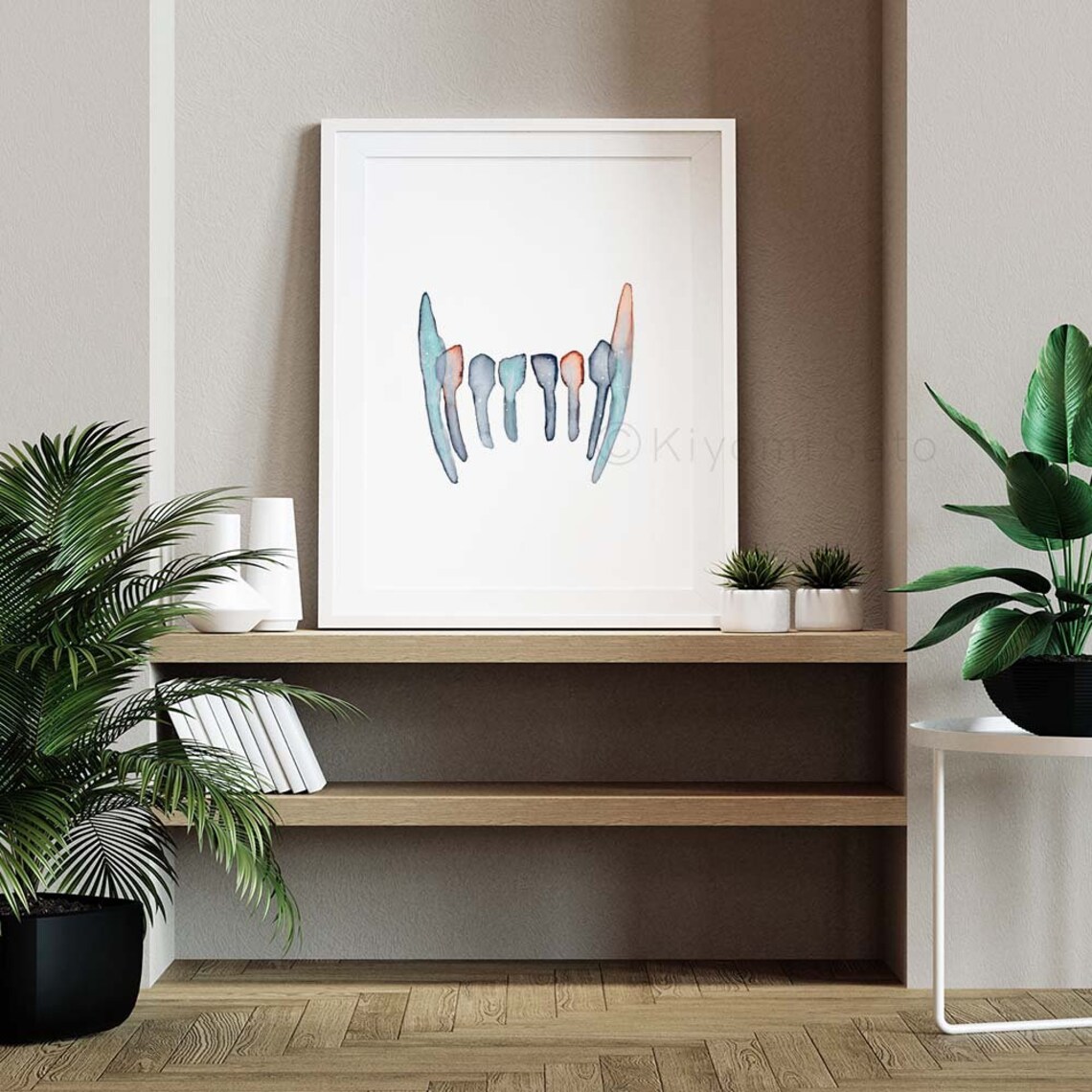 Canine Mandibular Tooth Art Poster, Veterinary Dental Print, Dog ...