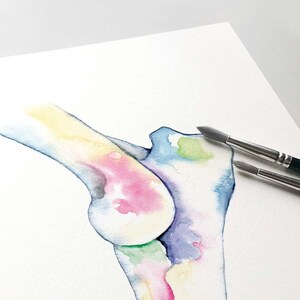Dog Elbow Bone Art Print, Dog Skeletal System Art, Veterinary Decor ...