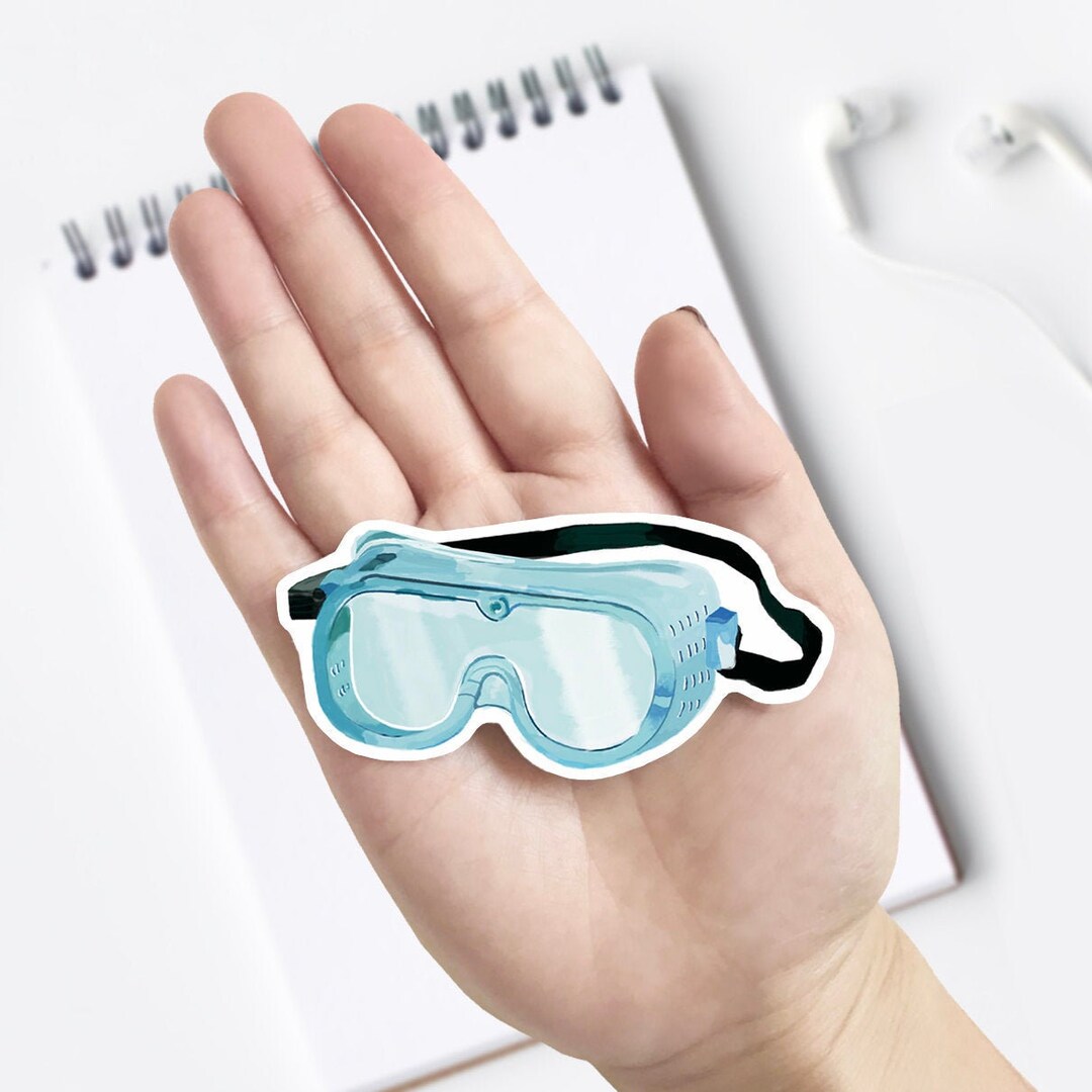 Lab Goggle Vinyl Sticker, Unique Chemistry Biology Science Sticker ...